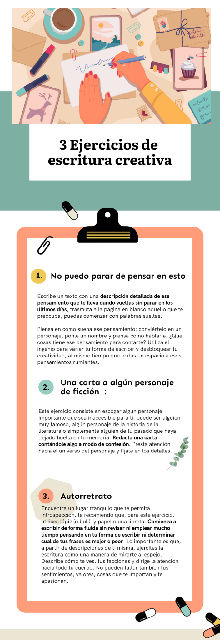 Ejercicios de escritura creativa - Mirada Cursiva